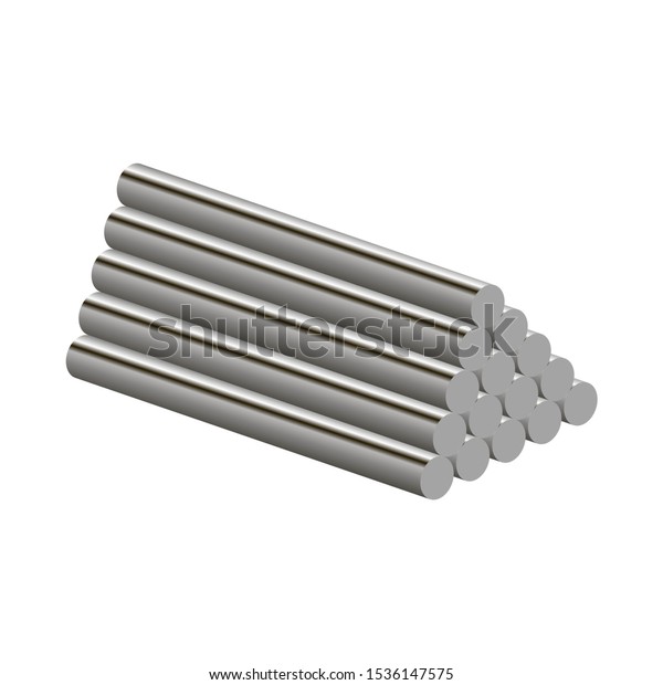 Metal Rods Folded Pyramidisometric 3d View Stock Vector (Royalty Free ...