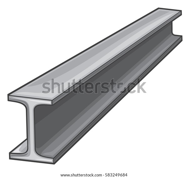 Metal Rolled Rail Piece Construction Works Stock Vector (Royalty Free ...