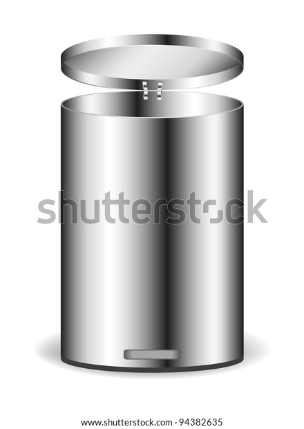 Metal Rubbish Bin Stock Vector (Royalty Free) 94382635 | Shutterstock