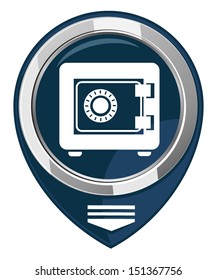 Metal Safe Icon Security Concept Map Stock Vector (Royalty Free ...