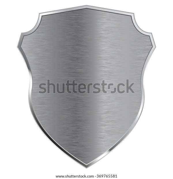 Metal Shield Vector Illustration Isolated On Stock Vector (Royalty Free ...