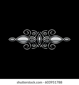 Metal Silver Page Divider: vector de stock (libre de regalías ...