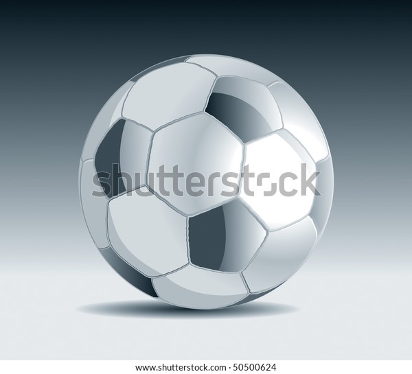 Metal Soccer Ball Vector Drawing Stock Vector (Royalty Free) 50500624 ...