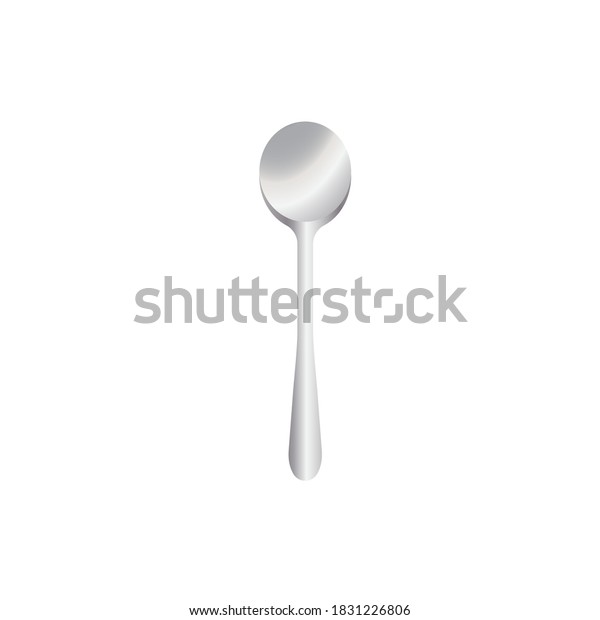 Metal Spoon Vector Illustration Isoalted On Stock Vector (Royalty Free ...