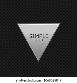 Metal Steel Silver Triangle Label Vector Stock Vector (Royalty Free ...