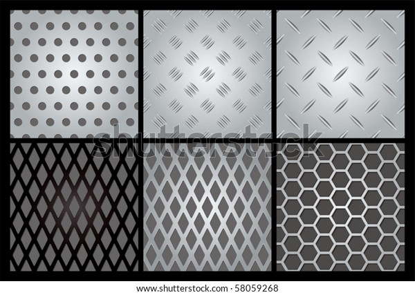 Metal Texture 6 Set Illustration Vector Stock Vector (Royalty Free ...