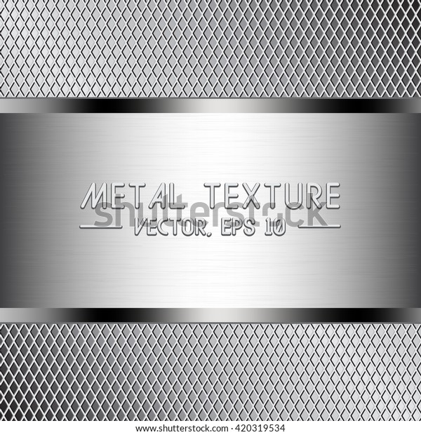 Metal Texture Background Metallic Vector Illustration: เวกเตอร์สต็อก ...