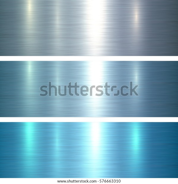 Metal Textures Blue Brushed Metallic Background Stock Vector (Royalty ...