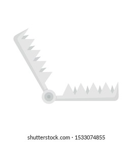 Metal Trap Icon Flat Illustration Metal Stock Vector (Royalty Free ...