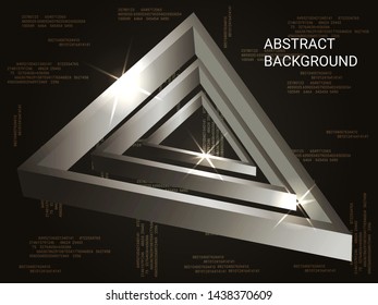 Metal Triangles Sparkle On Background Minimal Stock Vector (Royalty ...