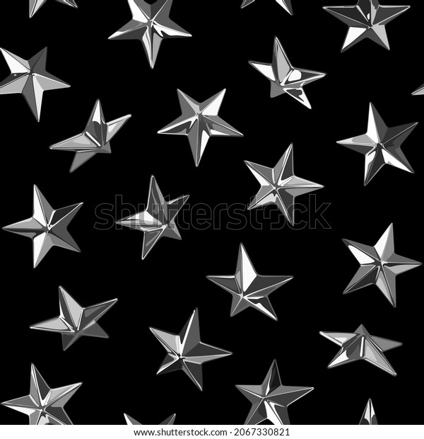 Metal Vector Punk Star Studs Seamless Stock Vector (Royalty Free ...