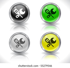 Metal Web Buttons Stock Vector (Royalty Free) 55279546 | Shutterstock
