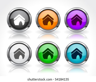 Metal Web Buttons Vector Eps10 Stock Vector (Royalty Free) 54184135 ...