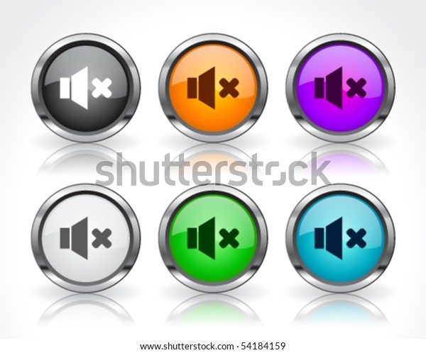Metal Web Buttons Vector Eps10 Stock Vector (Royalty Free) 54184159 ...