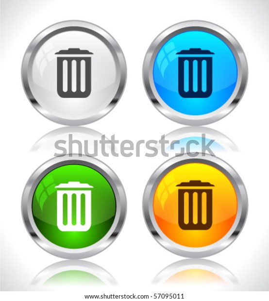 Metal Web Buttons Vector Eps10 Stock Vector (Royalty Free) 57095011 ...