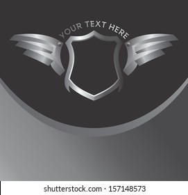 Metal Wing Shield Art Stock Vector (Royalty Free) 157148573 | Shutterstock
