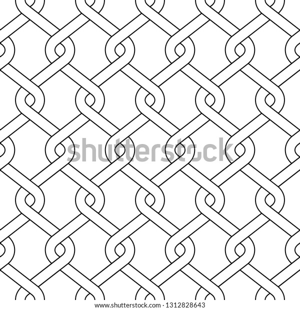 Metal Woven Fence Seamless Pattern Flat Stock Vector (Royalty Free ...