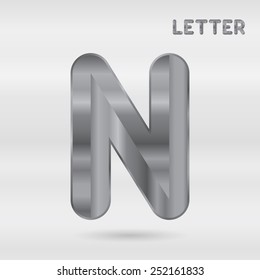Metallic Alphabet Set Stainless 3d Letters Stock Vector (Royalty Free ...