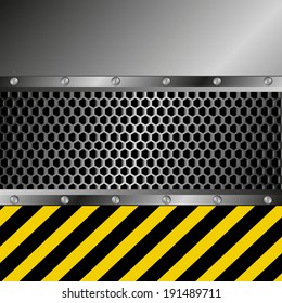 Metallic Background Grate Texture Yellow Black Stock Vector (Royalty ...