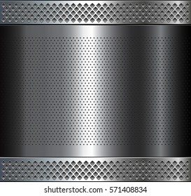 Metallic Background Metal Perforated Texture Vector Stock Vector ...