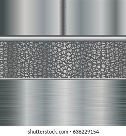 Metallic Background Metal Plate Texture Stock Vector (Royalty Free ...