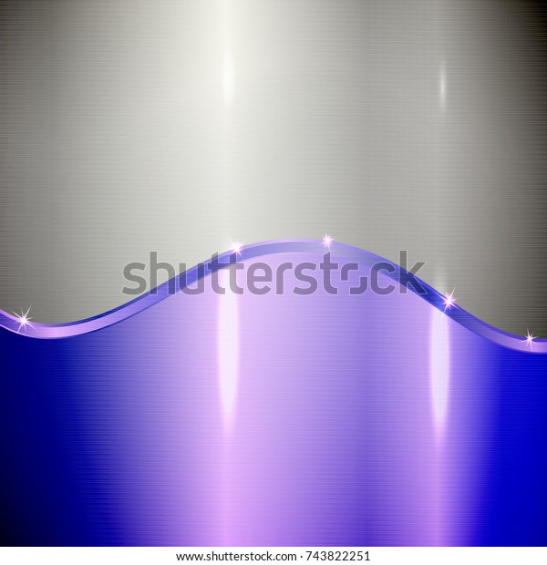 Metallic Background Silver Blue Metal Vector Stock Vector (Royalty Free ...