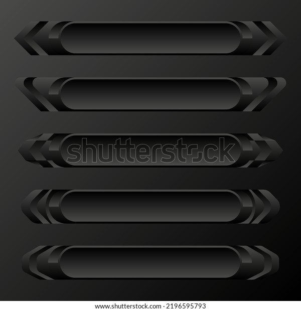 Interfaz de ui de juego negro: vector de stock (libre de regalías ...