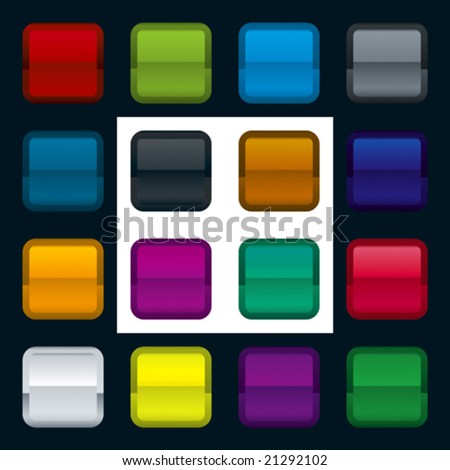 Metallic Buttons CMYK Mode Global Colors Stock Vector (Royalty Free ...