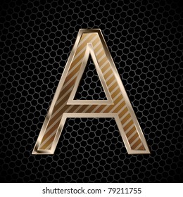 Metallic Font Letter Stock Vector (Royalty Free) 79211755 | Shutterstock