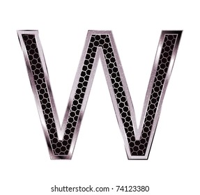 Metallic Font Letter W Stock Vector (Royalty Free) 74123380 | Shutterstock