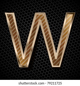Metallic Font Letter W Stock Vector (Royalty Free) 79211725 | Shutterstock