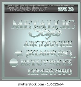 Metallic Graphic Style Stock Vector (Royalty Free) 186622664 | Shutterstock