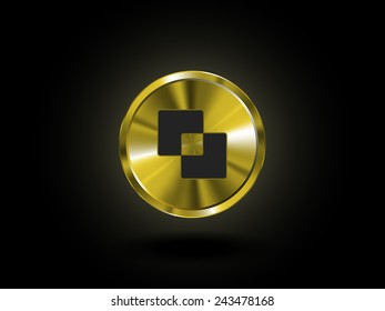 Metallic Icon Gold Panels Stock Vector (Royalty Free) 243478168 ...