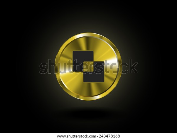 Metallic Icon Gold Panels Stock Vector (Royalty Free) 243478168 ...