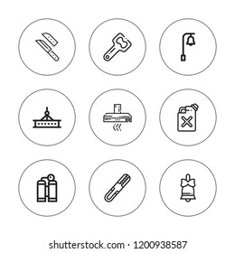 Metallic Icon Set Collection 9 Outline Stock Vector (Royalty Free ...