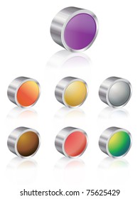 Metallic Icon Template Vector Stock Vector (Royalty Free) 75625429 ...