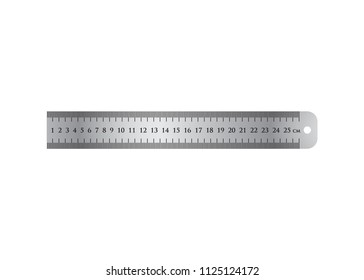 Metallic Ruler Vector Illustration Stock Vector (Royalty Free ...