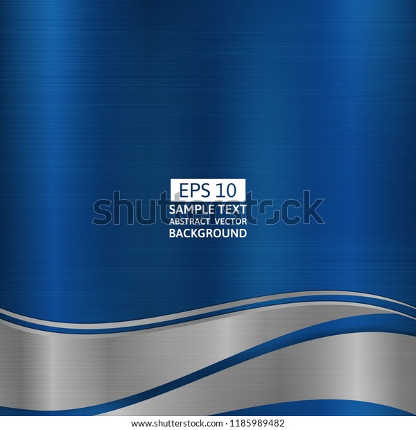 Metallic Silver Blue Geometric Abstract Background Stock Vector ...