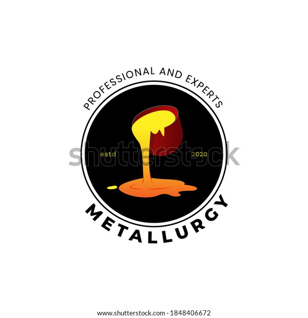 Metallurgy Foundry Badge Logo Design Heavy 库存矢量图（免版税）1848406672 ...