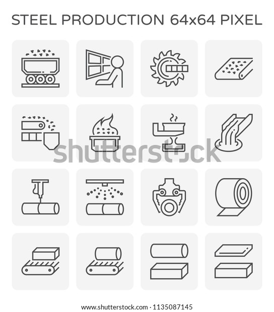 Metallurgy Production Industry Vector Icon Steel Stock Vector (Royalty ...