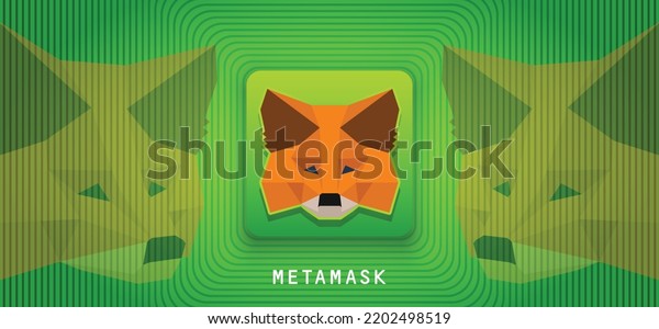 Metamask Cryptocurrency Wallet Logo Vector Illustration Stock Vector ...