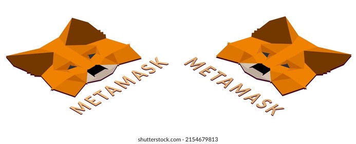 Metamask Isometric Logo Top View Isolated Stock Vector (Royalty Free ...