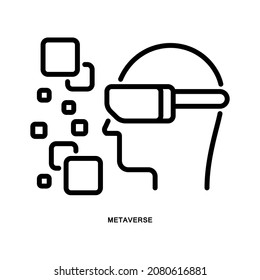 Metaverse Icon Human Head Virtual Reality Stock Vector (Royalty Free ...