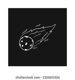 Meteor Drawing Doodle Flat Black Stock Vector (Royalty Free) 1103655326 ...