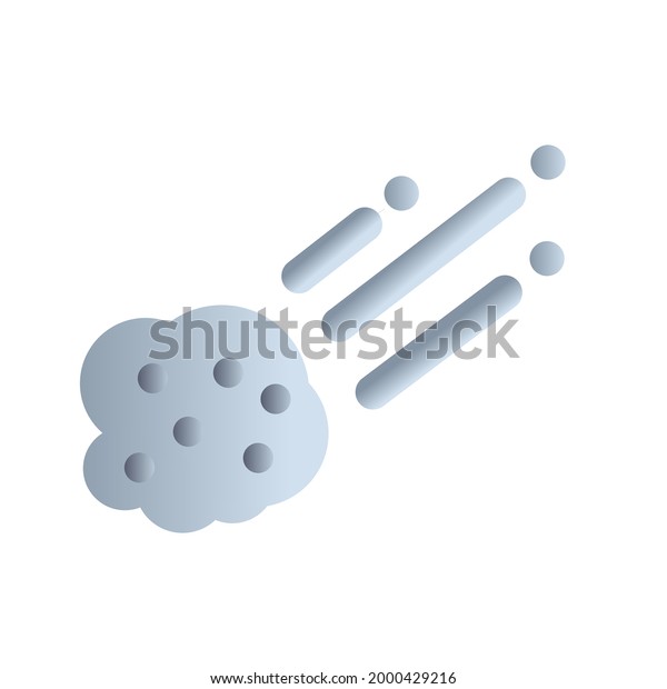Meteor Gradient Color Flat Minimalist Design Stock Vector (Royalty Free ...