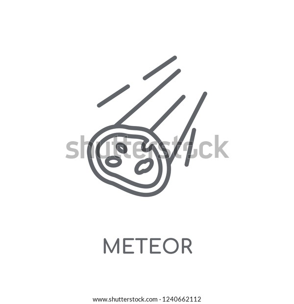 Meteor Linear Icon Modern Outline Meteor Stock Vector (Royalty Free ...
