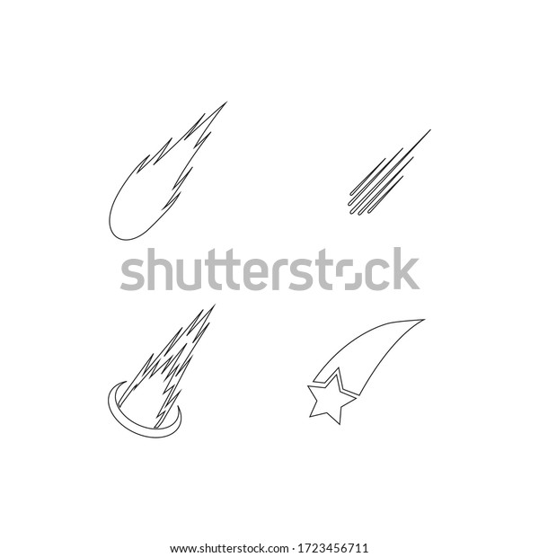 Meteor Logo Stock Illustration Design Stock Vector (Royalty Free ...
