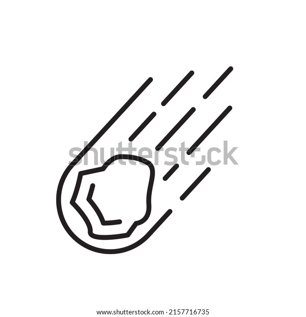 Meteor Outline Icon Space Icon Logo: เวกเตอร์สต็อก (ปลอดค่าลิขสิทธิ์ ...
