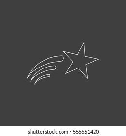 Meteor Outline Vector Icon Contour Line: vector de stock (libre de ...