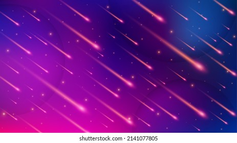 Meteor Rain Background Elegant Violet Light Stock Vector (Royalty Free ...